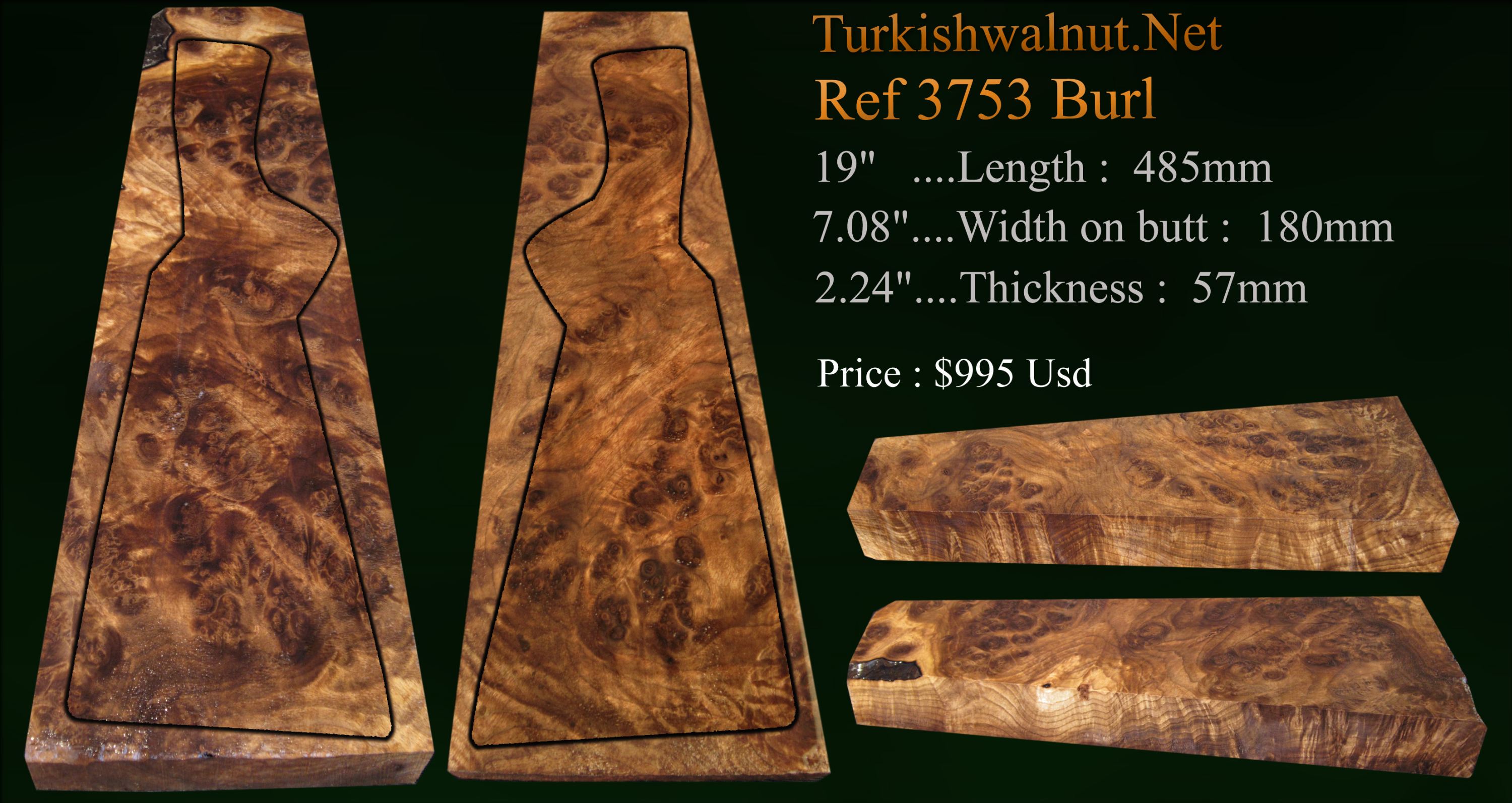 TurkishWalnut.Net Gun stock blanks - Shotgun Blanks - Exhibition Grade ...