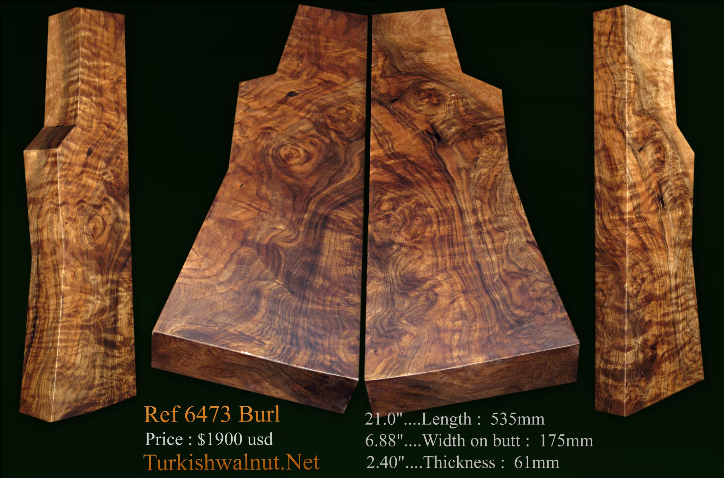 TurkishWalnut.Net Gun stock blanks - Shotgun Blanks - Exhibition Grade ...