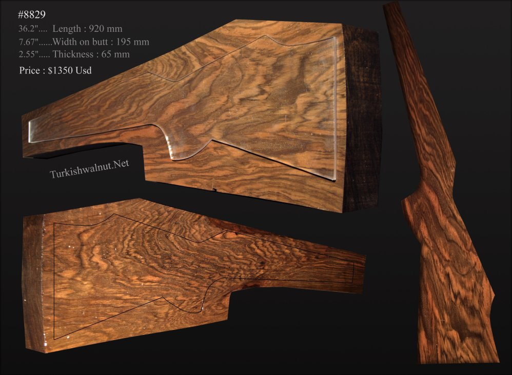 Rifle Blanks & Mannlicher stock blanks - Turkish Walnut - Lux High ...